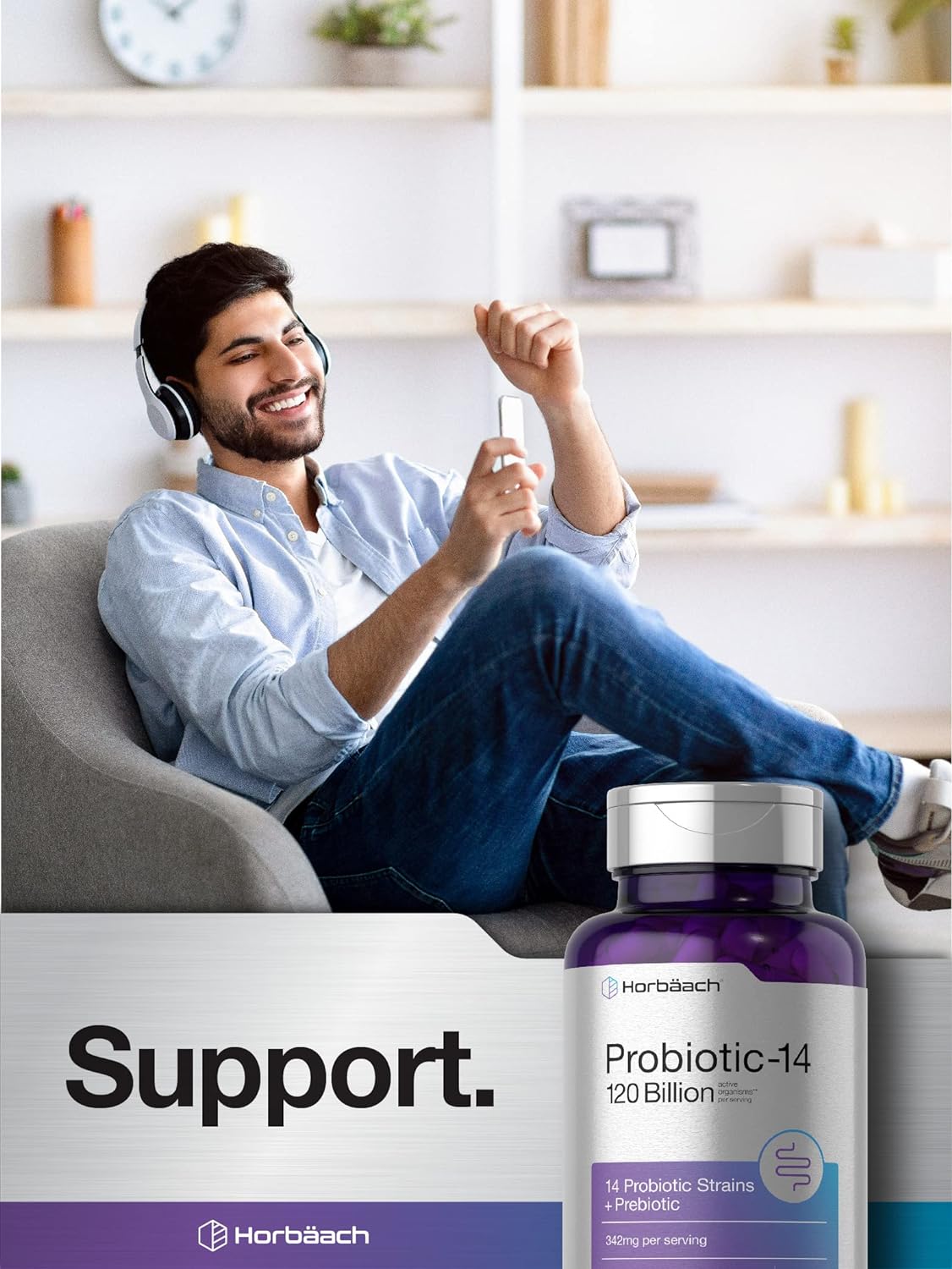 Probiotic-14 120 Billion ufc 14 Cepas con Prebióticos 50 Capsulas – Biogate