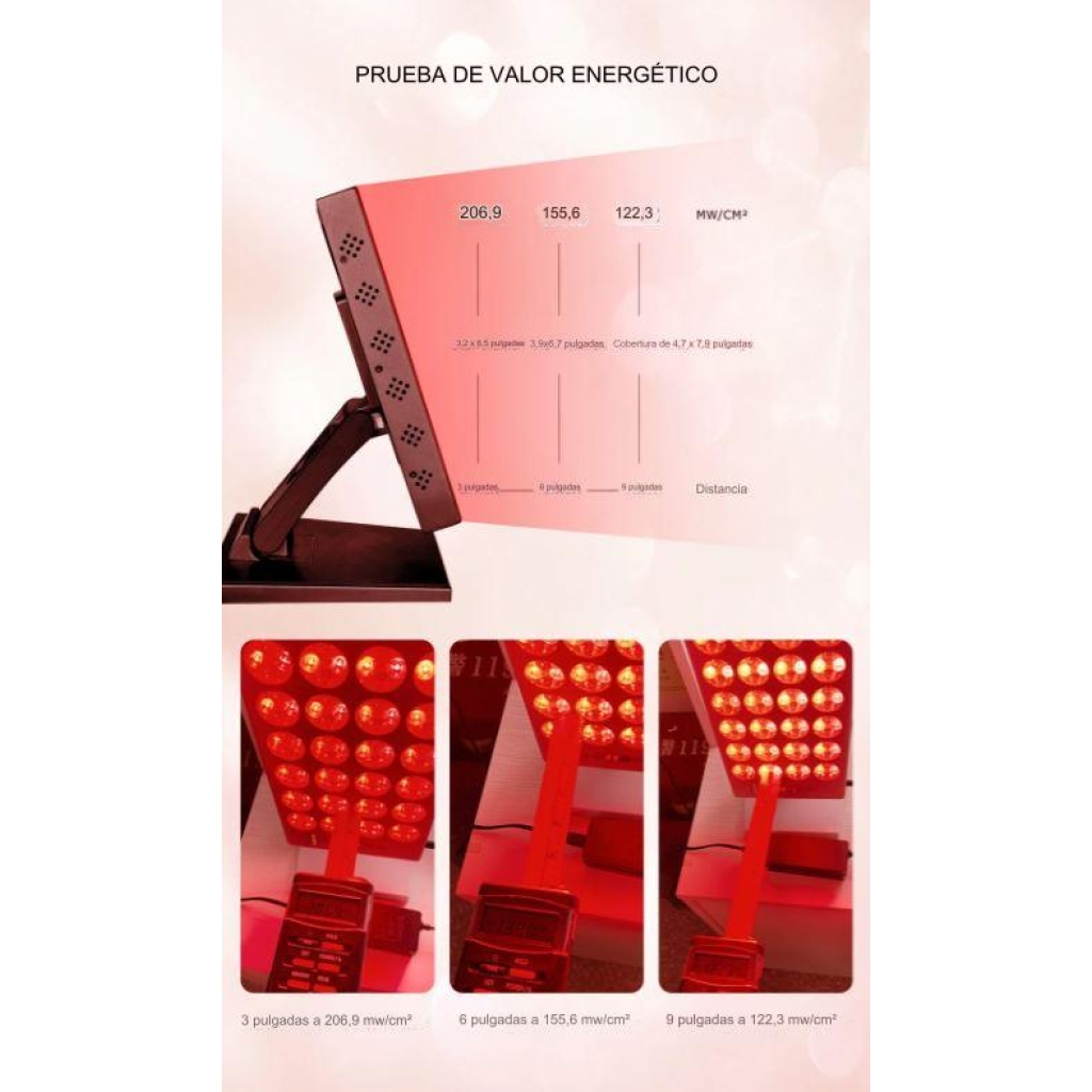 Equipo Panel Luz Infrarroja Y De 7 Colores Para Terapia 65w – Biogate