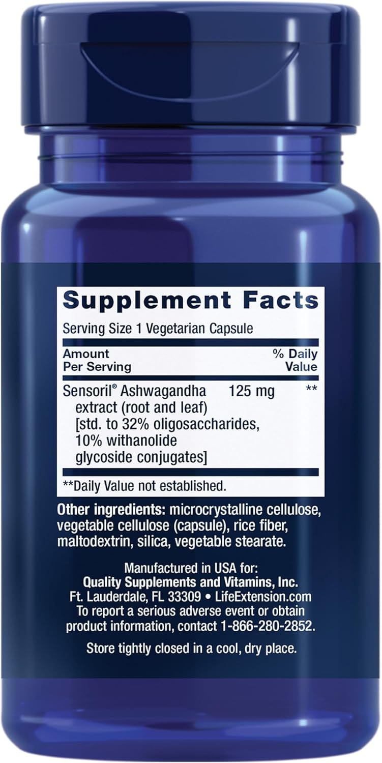 Ashwagandha Optimizado 60 Capsulas Life Extension – Biogate