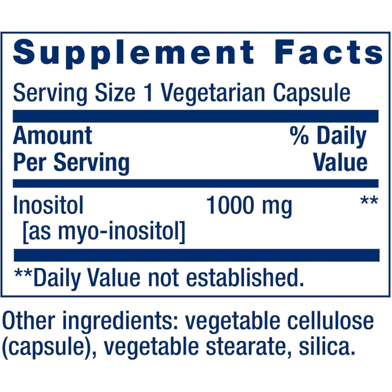 Inositol 1000 Mg 360 Capsulas Life Extension – Biogate