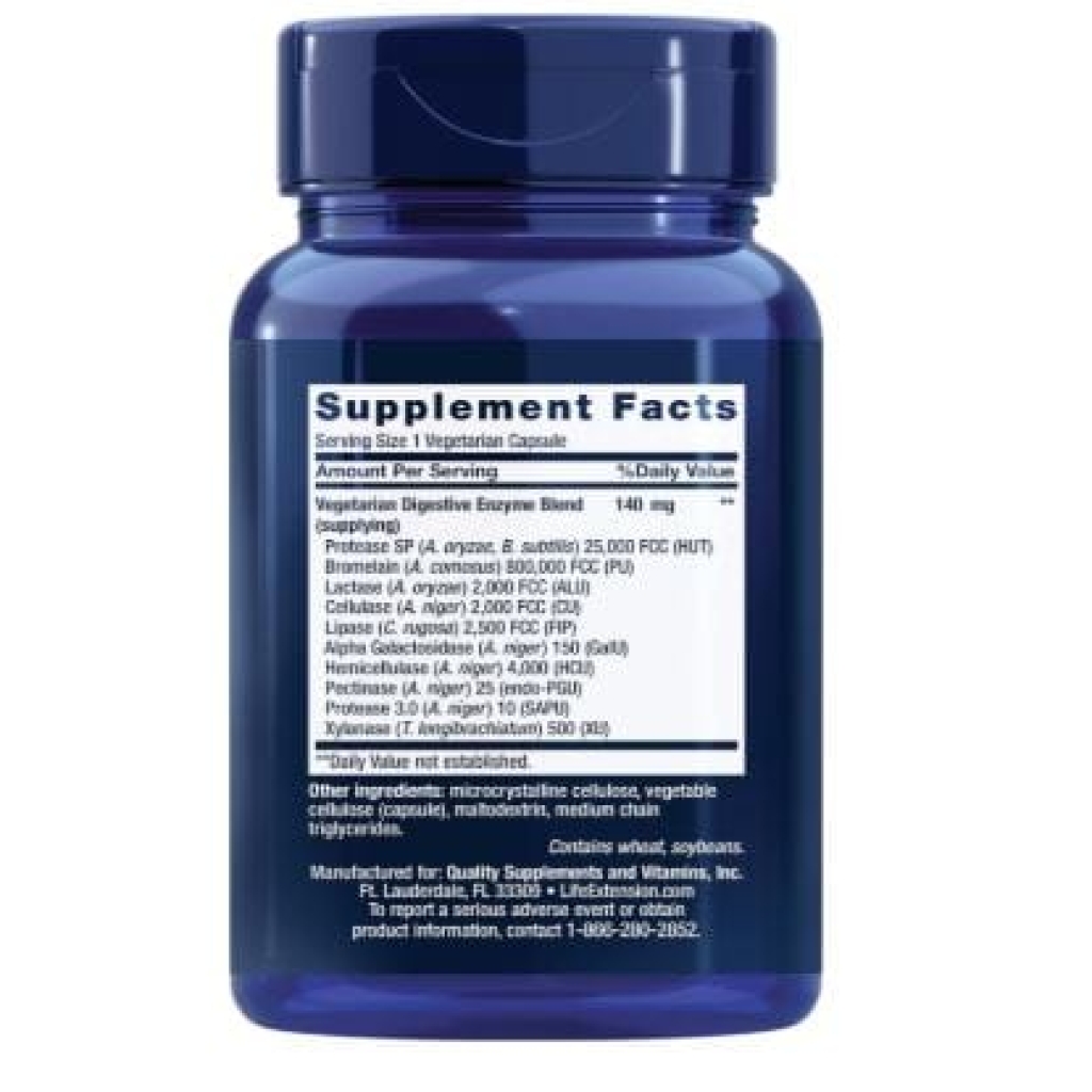 Enzimas Superdigestivas 140 Mg 60 Capsulas Life Extension – Biogate